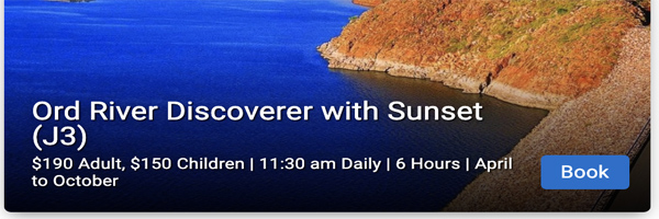 ORD RIVER DISCOVERER WITH SUNSET J3 | Kununurra Boat Tour