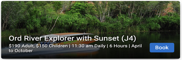 ORD RIVER DISCOVERER WITH SUNSET J3 | Kununurra Boat Tour